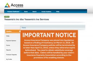 Access Insurance out of California - Yessenias Insurance